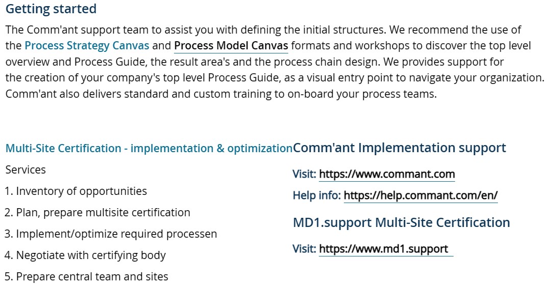 MD1.Support - Partnership with Comm'ant